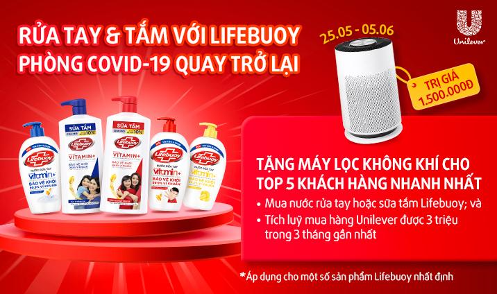Mua lifebuoy tặng ngay máy lọc không khí