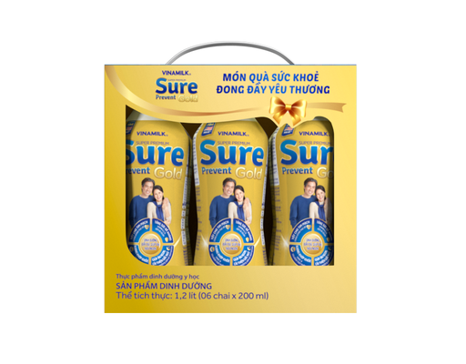 Lốc 6 chai sữa Vinamilk Sure Prevent Gold 200ml giá tốt tại AEONESHOP