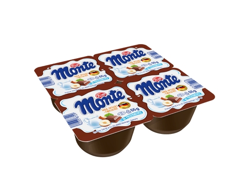 Lốc 4 Hộp Váng Sữa Vị Socola Monte 55g