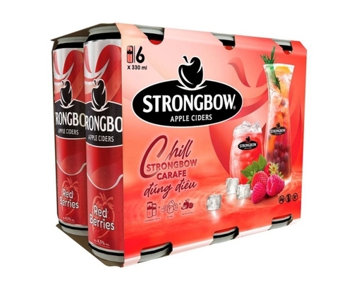Lốc 6 Chai Nước Táo Strongbow Red Berries 330ml x 6