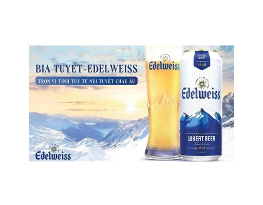 Thùng 24 Lon Bia Tuyết Edelweiss 330ml x 24 Lon