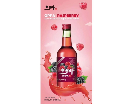Rượu Soju Oppa Raspberry 12% 360ml