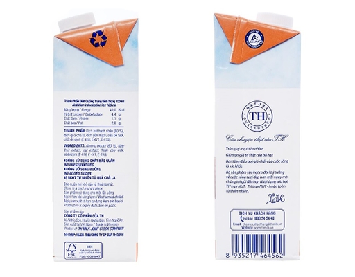 Sữa hạnh nhân TH true NUT hộp 1L chính hãng, giá tốt tại AEONESHOP