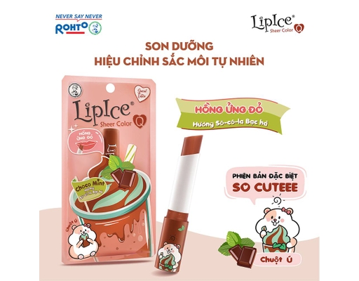 Son Dưỡng Có Màu Tự Nhiên Lipice Sheer Color Q Choco Mint Hương Socola ...