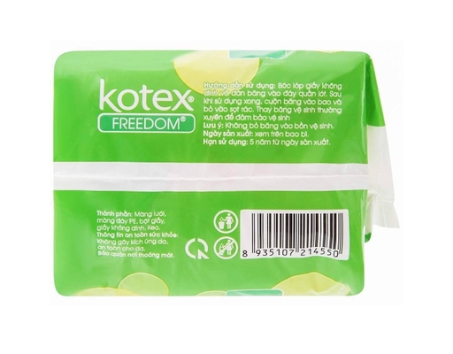 Băng Vệ Sinh Kotex Freedom Maxi Dày Không Cánh 8 Miếng