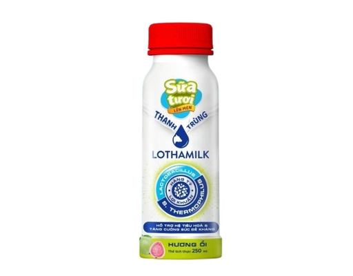 Sữa Tươi Lên Men Thanh Trùng Lothamilk Vị Ổi 250ml