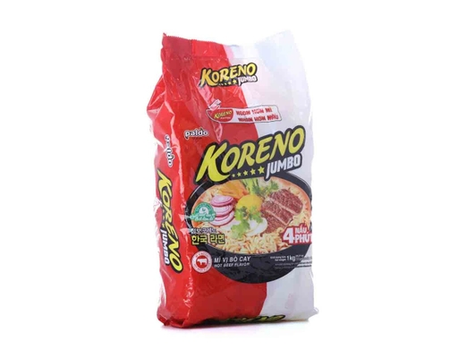 Lốc 10 gói mì Koreno Jumbo bò cay 100g - AEONESHOP