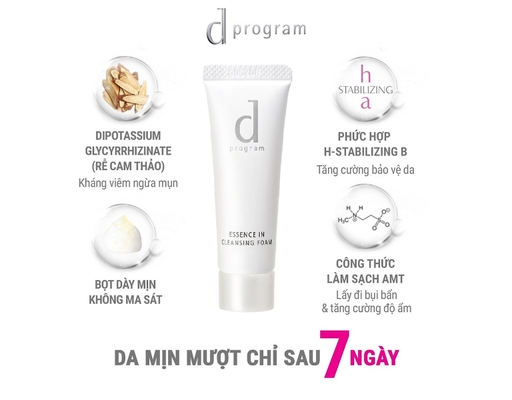 Sữa Rửa Mặt Tạo Bọt D Program Essence In Cleansing Foam 120g
