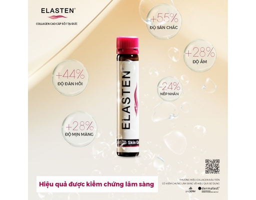 Thực Phẩm Bảo Vệ Sức Khỏe Elasten Collagen Giúp Đẹp Da 28 Ống x 25ml
