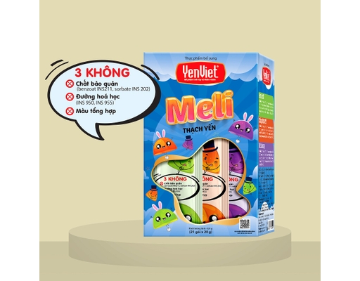 Hộp Thạch Meli YenViet Mix 3 Vị 21 x 20g