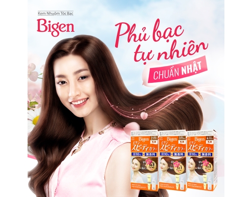 Kem Nhuộm Tóc Bigen Color Milky Màu 6 Nâu Đen 80g