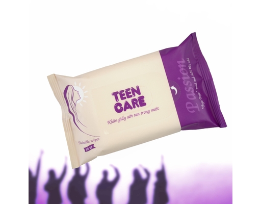 Khăn Ướt Teen Care Tan Trong Nước Passion 16 Tờ