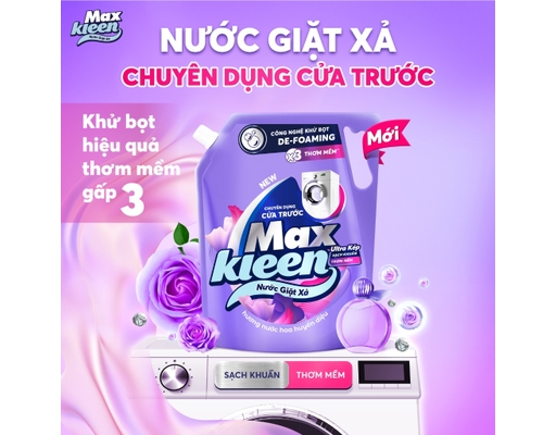 Nước Giặt Xả MaxKleen Cửa Trước Hương Huyền Diệu 2.2kg