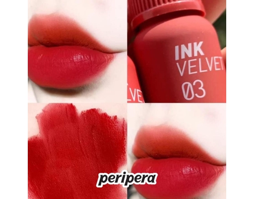 Son Kem Ink Velvet Peripera Màu Đỏ Gạch Pha Hồng #03 Red Only 4g