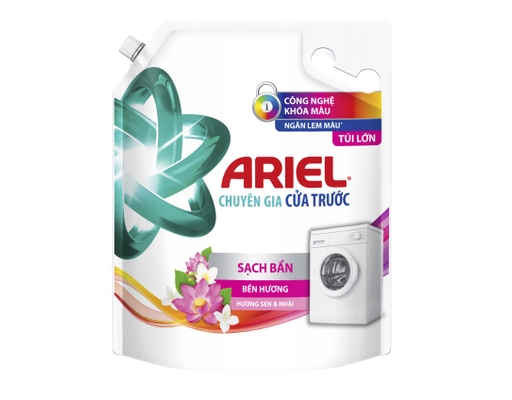 Nước Giặt Ariel Cửa Trước Bền Màu Hương Sen Và Nhài 3.05kg