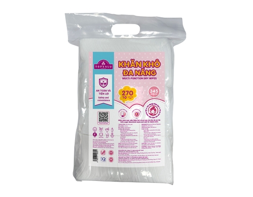 Khăn Khô Đa Năng Topvalu Multi-Funtion Dry Wipes 270 Tờ