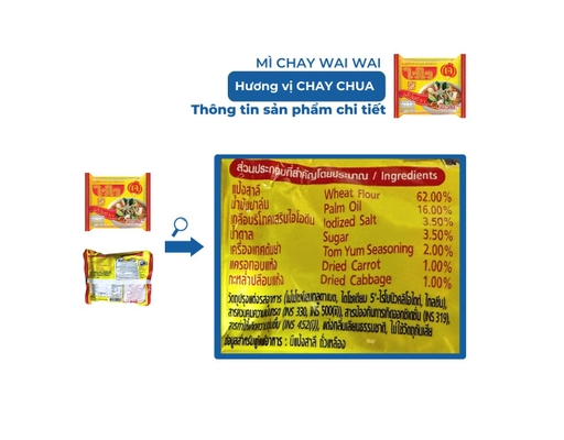 Mì Chay Chua Waiwai 60g