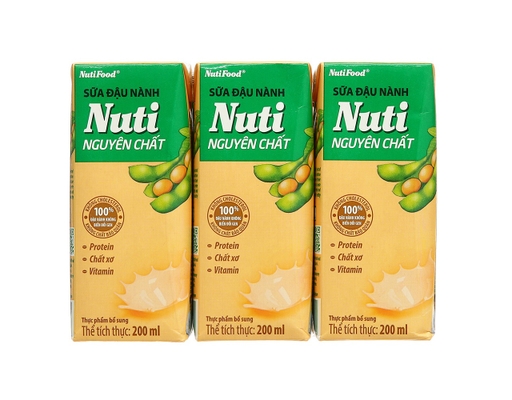 Mua Nutifood Lốc 6 Sữa Đậu Nành Nuti Nguyên Chất 200ml | AEONESHOP