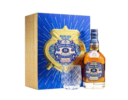 Hộp Rượu Whisky Chivas Regal 18Y 700ml+ Ly