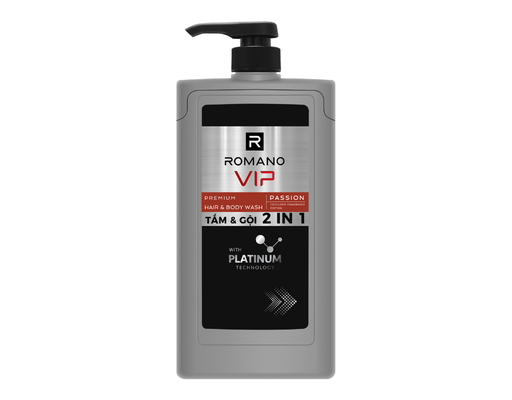 Sữa Tắm Gội Romano 2In1 Vip Passion 650g