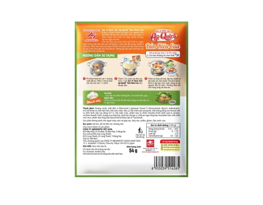 Gia Vị Nêm Sẵn Ajinomoto Aji-Quick Bún Riêu Cua 54g