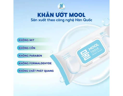 Khăn Ướt Không Mùi MOOL 120 Tờ
