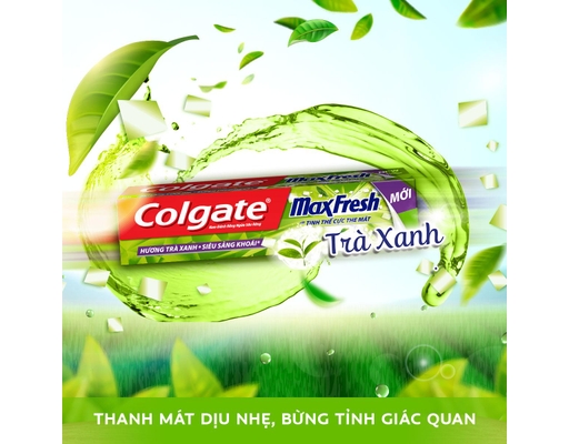Bộ Đôi Kem Đánh Răng Colgate Maxfresh Hương Trà Xanh 2 Tuýp x 173g