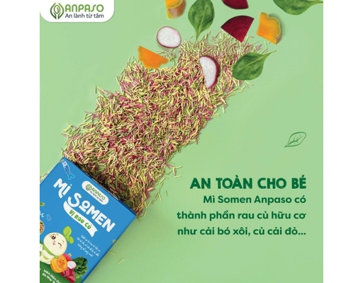 Mì Somen Anpaso Vị Củ Cải Đỏ Và Củ Dền 100g