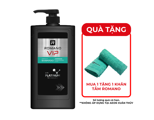 Dầu Gội Cho Nam Hương Nước Hoa Romano VIP Impress 650g