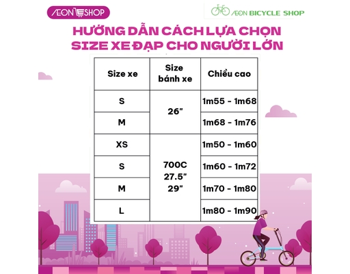 Xe Đạp Topvalu 26 Inch Aeonbike Swarm B-2606 MY22 Màu Trắng