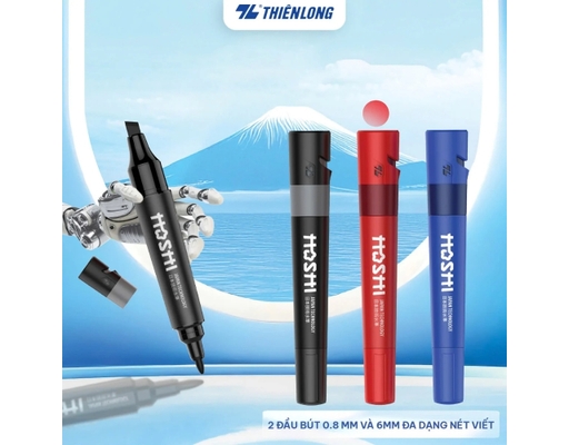 Bút Lông Dầu Hoshi Thiên Long PM-021/HS Mực Đen