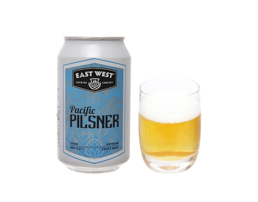 Bia thủ công East West Pacific Pilsner 5% lon 330ml giá tốt tại AEONESHOP