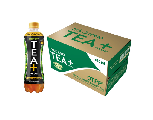 Thùng 24 Chai Trà Olong Tea Plus 450ml x 24 Chai