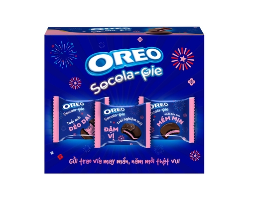 Bánh Oreo Blackpink Socola Pie dâu hộp 360g
