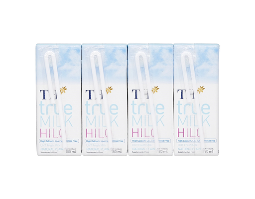 Lốc 4 hộp sữa tươi tiệt trùng TH true Milk Hilo vị tự nhiên 180ml
