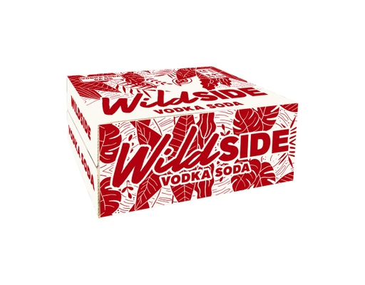Thùng 24 Lon Soda Wildside Vodka Rooster Vị Đá Me 330ml