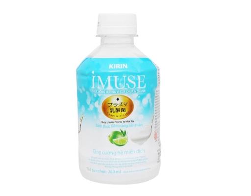 Thùng 24 Thức Uống Imuse Sữa Chua & Chanh KirinChai 280ml x 24 Chai