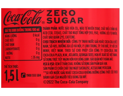 Nước ngọt Coca Zero chai 1.5L giá tốt - AEONESHOP