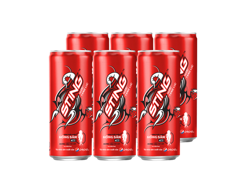 Thùng 24 Lon Nước Tăng Lực Sting Red Sleek 330ml
