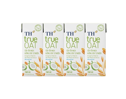 Lốc 4 Sữa Yến Mạch Th True Oat Hương Dừa 180ml