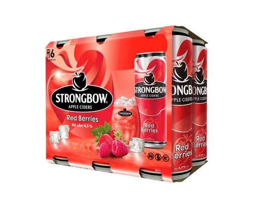Lốc 6 Lon Nước Táo Lm Strongbow Red Berries 330Ml