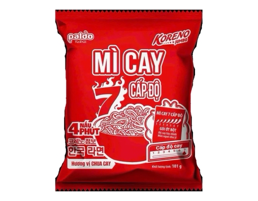 Lốc 10 Gói Mì Cay 7 Cấp Độ Hương Vị Chua Cay Jumbo 101g