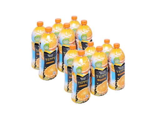 Thùng 12 Chai Nước Cam Ép Teppy 1L x 12 Chai