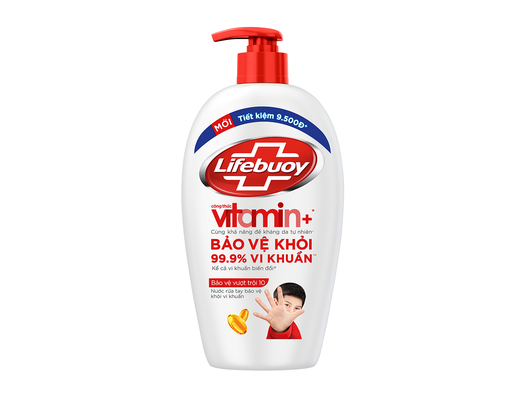 Nước Rửa Tay Lifebuoy Vitamin Bạc Bảo Vệ Vượt Trội 10 450g