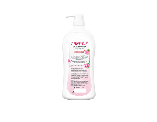 Sữa Tắm Trắng Da Hương Nước Hoa Gervenne Dâu Tây Bạch Tuyết & Ly Hồng 900g