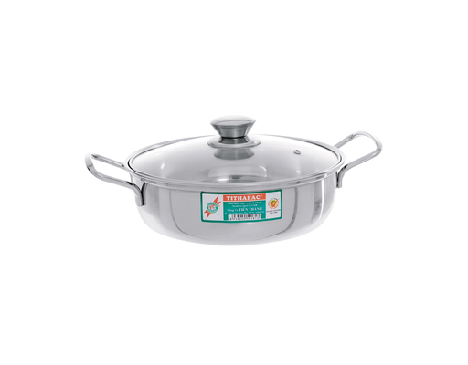 Nồi Lẩu Inox430 Nắp Kính Tithafac 24cm