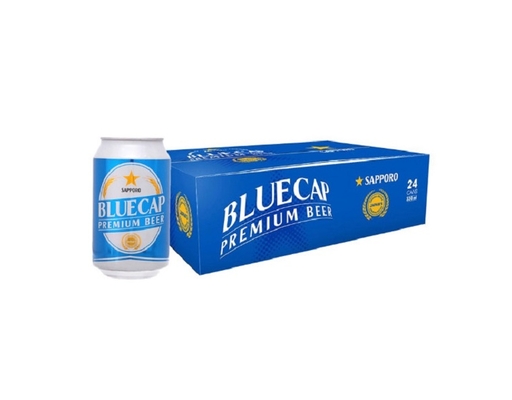 Thùng 24 Lon Bia Sabibeco Blue Cap 330ml x 24
